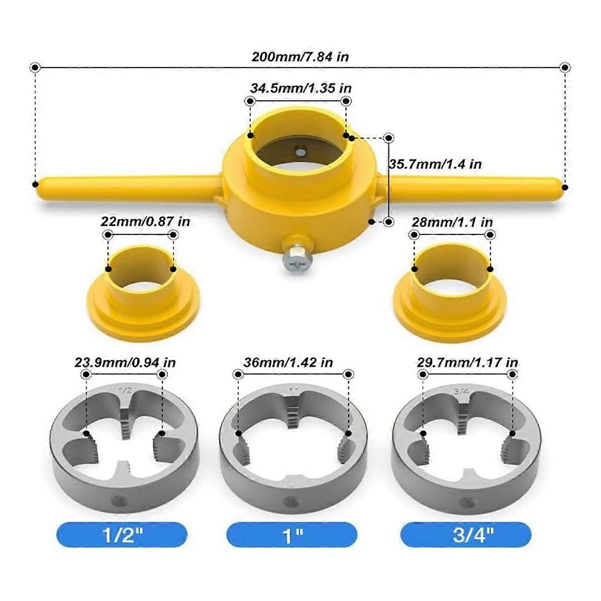 1PCS Plastic Pipe Thread Die Kit, of Water Pipe Die Plastic Pipe Die ...