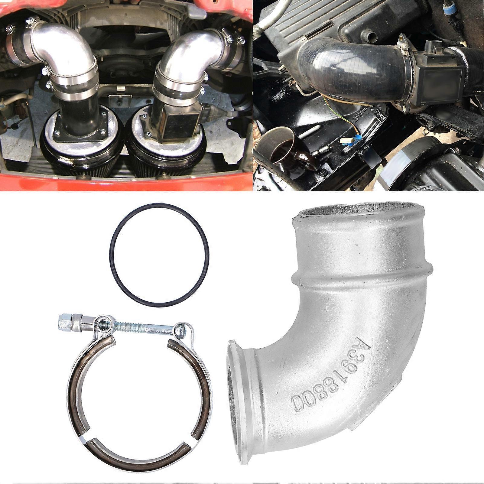 90 Degree Turbo Intake Elbow Air Transfer Pipe with Clamp Fit for ...