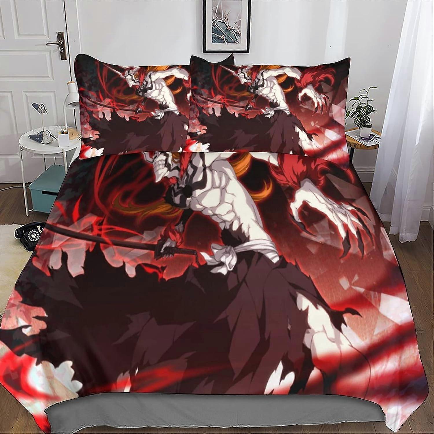 Bleach Anime 3D Print Duvet Cover Set Bedding Set with Zipper Closure ...