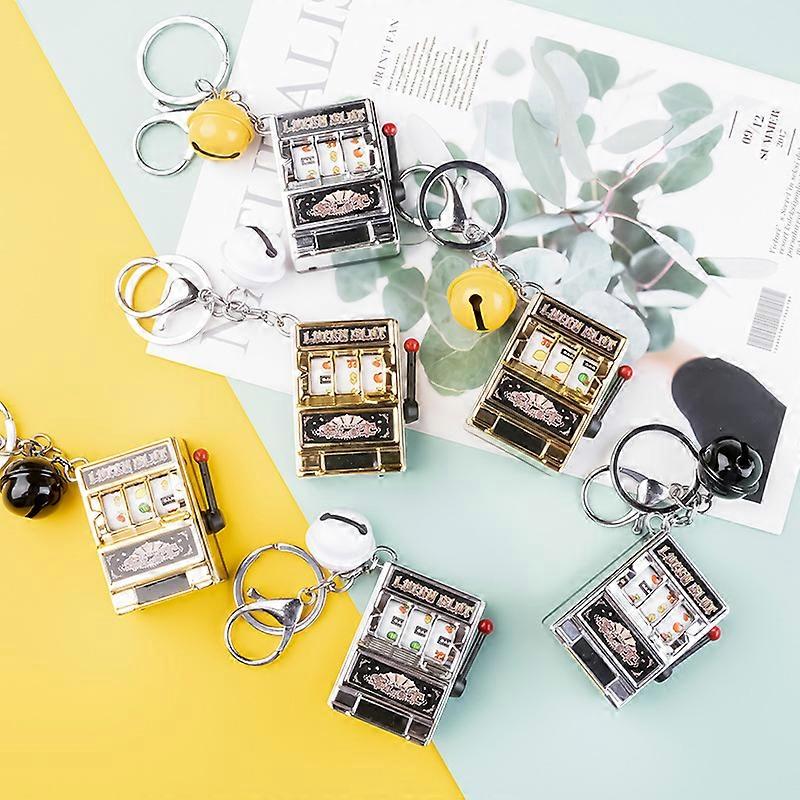 Mini Slot Machine Toy Keychain Creatives Interesting Keychain Works ...