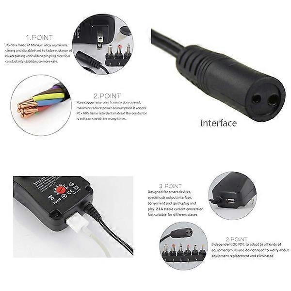 ZK-30W Universal Adapter 3V-12V Adjustable Switching Power Transformer ...