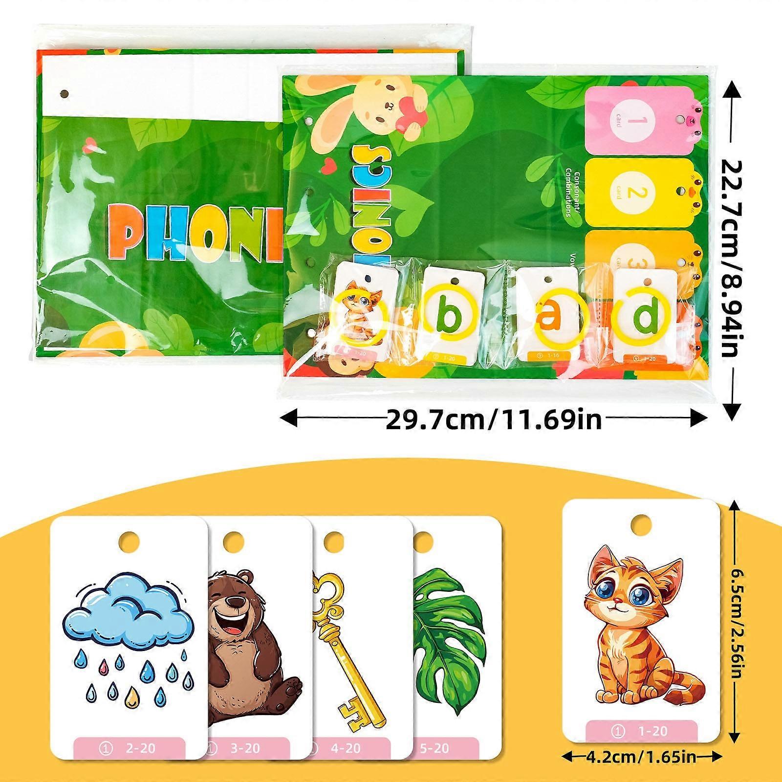 stickle bricks Toddler Flash Cards Alphabet Words Learning Cards 80 Phonics Flash Cards Phonics ...