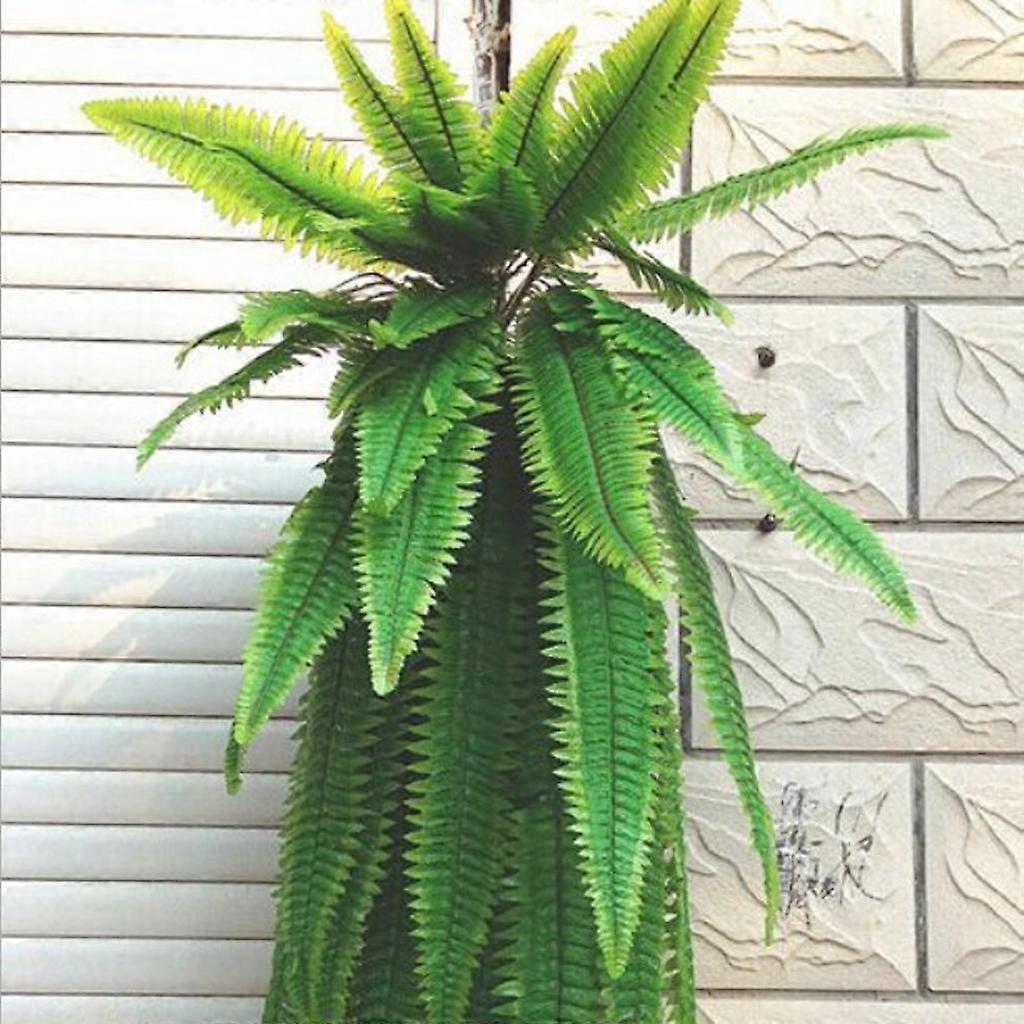 Artificial Fern Plant Wall Hanging Persian Rattan Plastic Fern Leaf ...