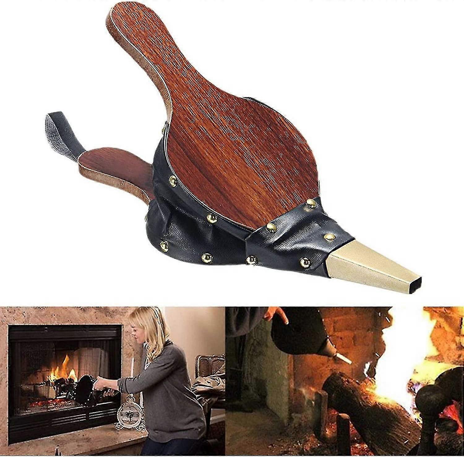 Fireplace Bellows, Wooden Air Blower, Fireplace Blower, Manual ...