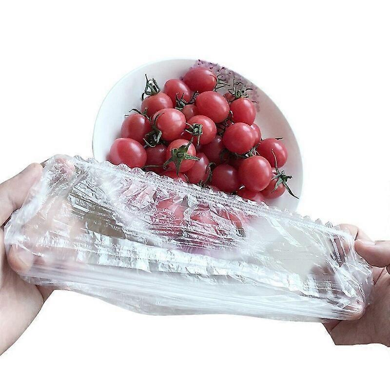 200 thickened disposable food cover plastic wrap elastic food cover ...