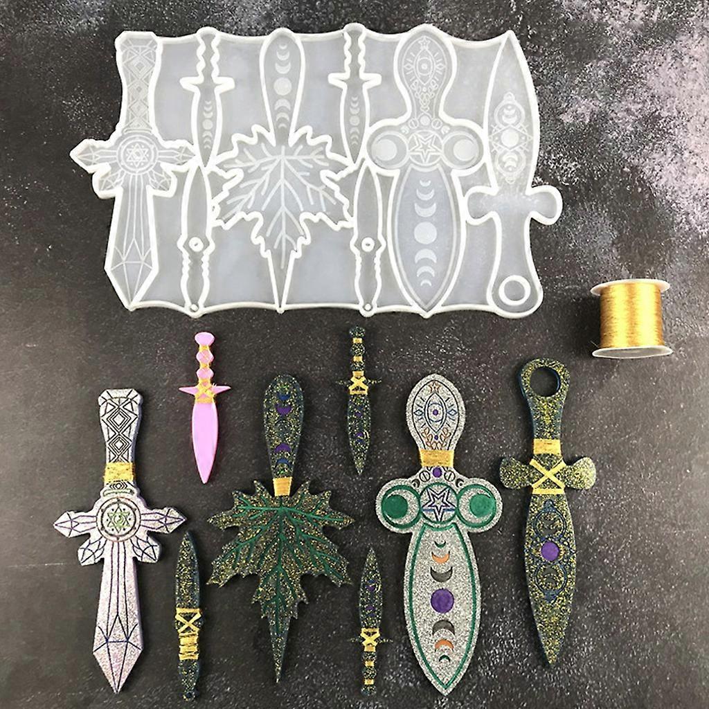 High Quality Dagger Resin Casting Sword Shape Molds Silicone Mold Epoxy ...