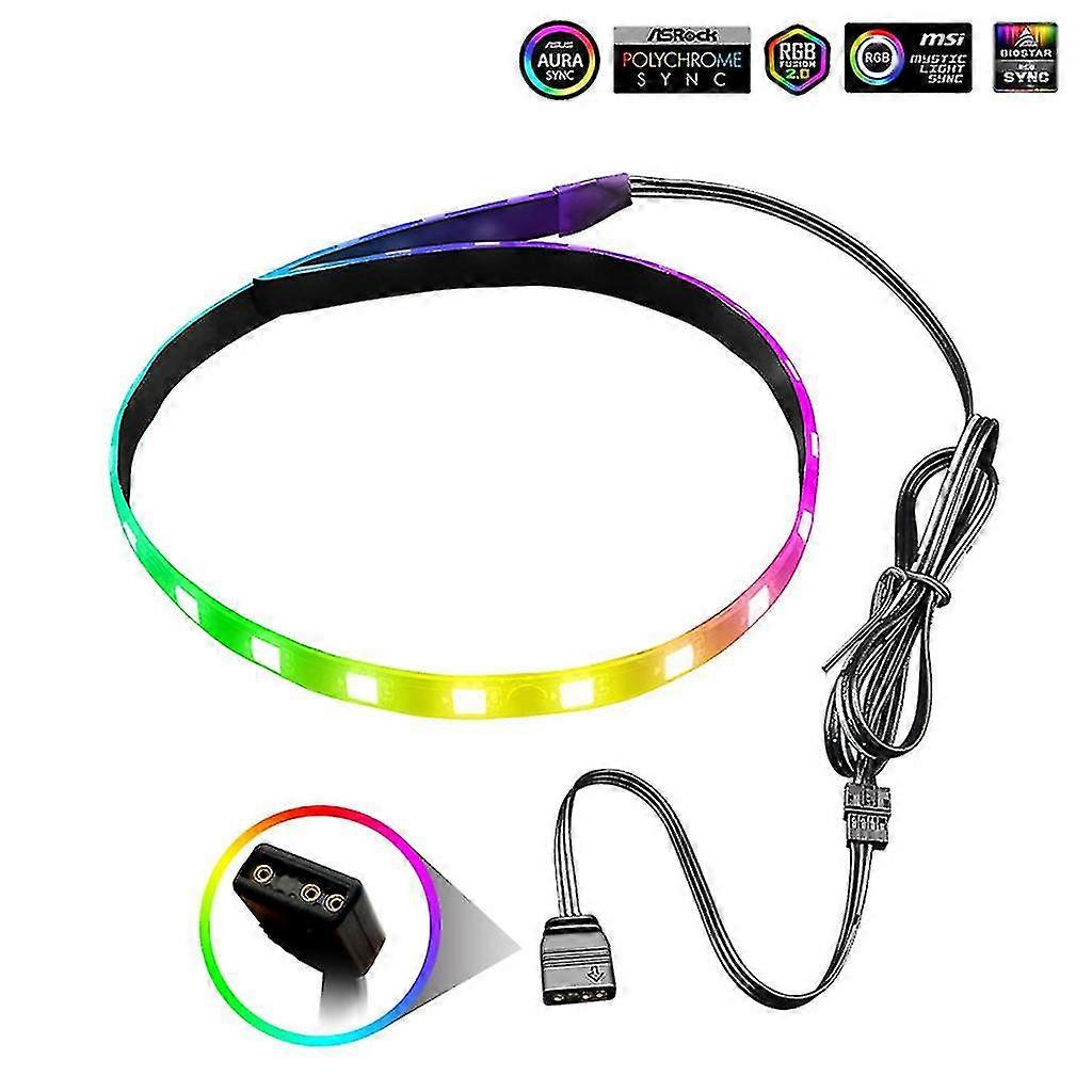 Coolmoon Pc Rgb Led Strip Light For Computer Motherboard 4 Pin Rgb/5v ...