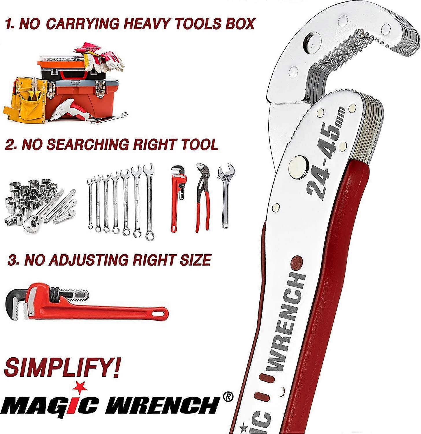 Multi-Function Magic Wrench Universal Adjustable auto-ratcheting Works ...