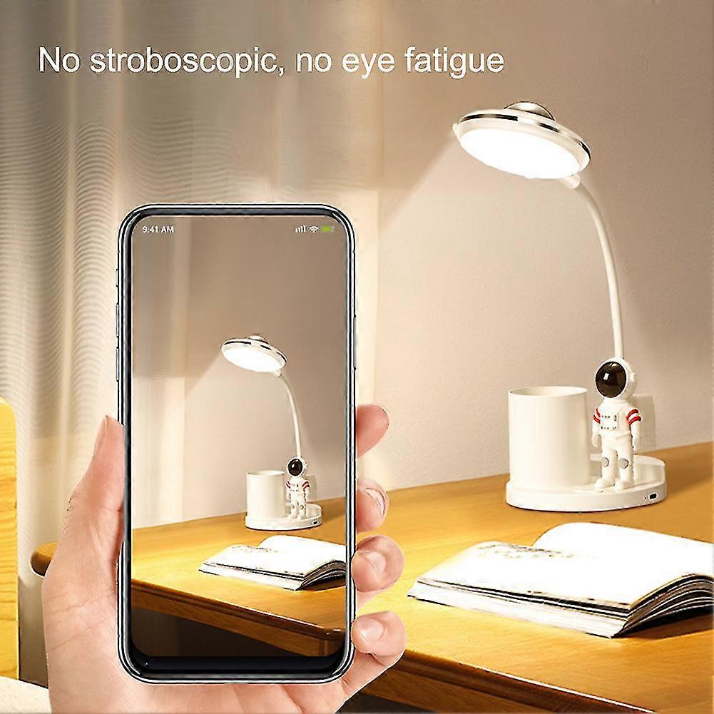 Desk Lamp Table Bedroom Cute Plastic With Star Projection Pen Holder ...