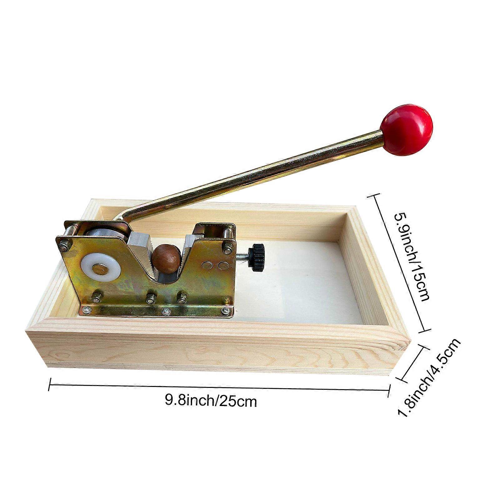 Adjustable Nut Sheller Cracker Tool with Wooden Base Plate for Walnuts ...