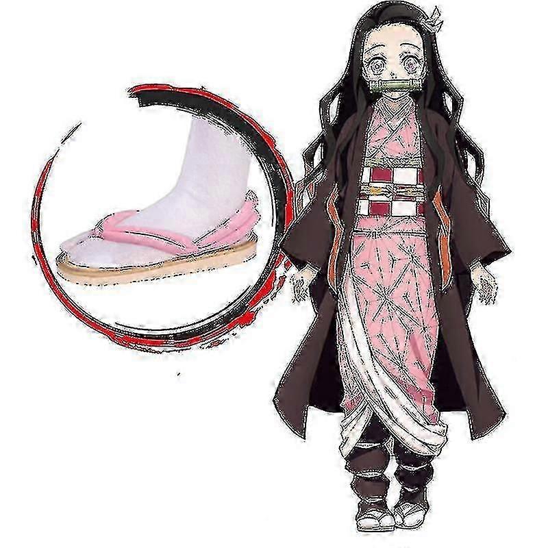 Anime Demon Slayer Cosplay Shoes Kimetsu No Yaiba Kamado Clogs Sandals ...