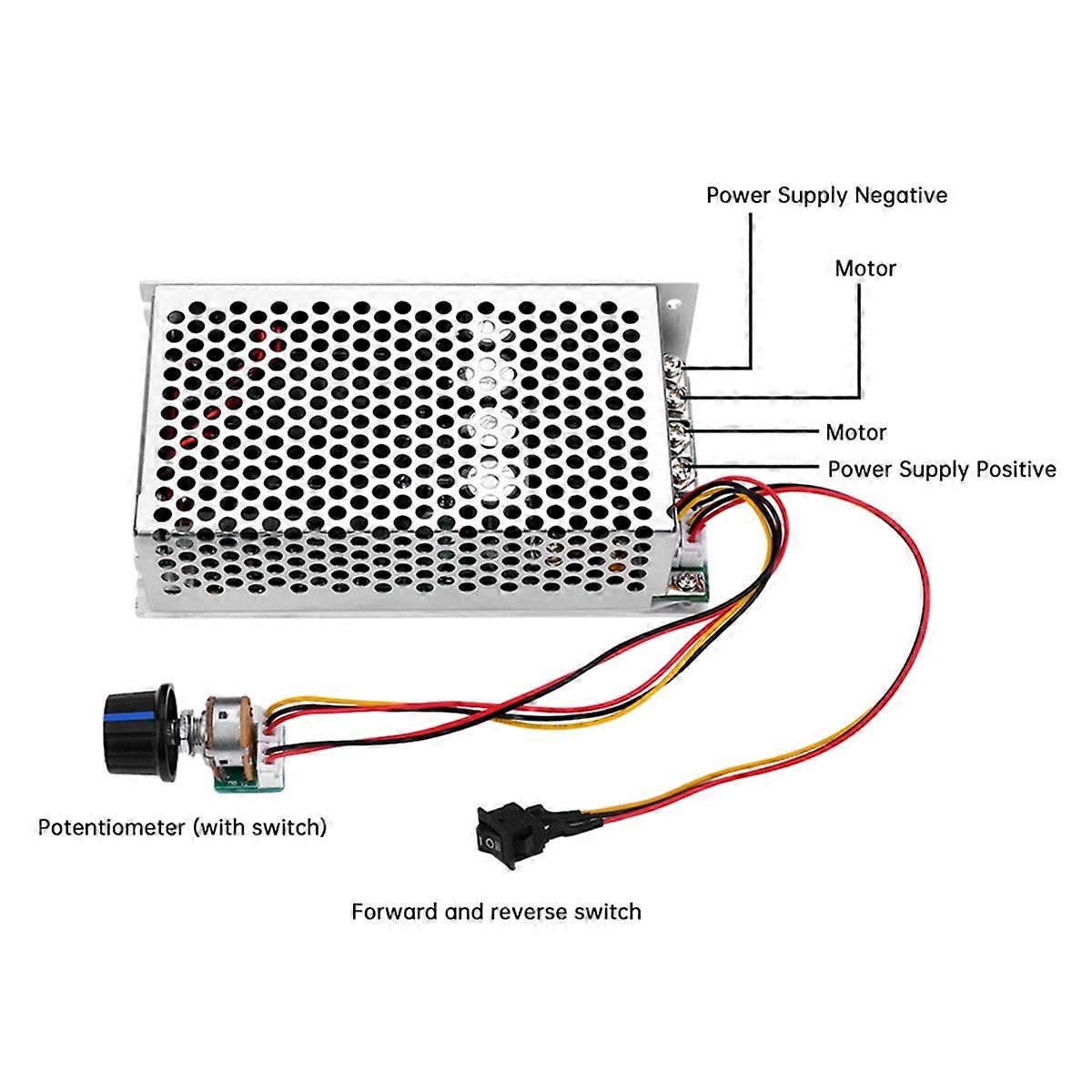 Wide Voltage DC10-50V 100A 3000W PWM DC Brush Motor Speed Controller Programmable PLC Controlled ...