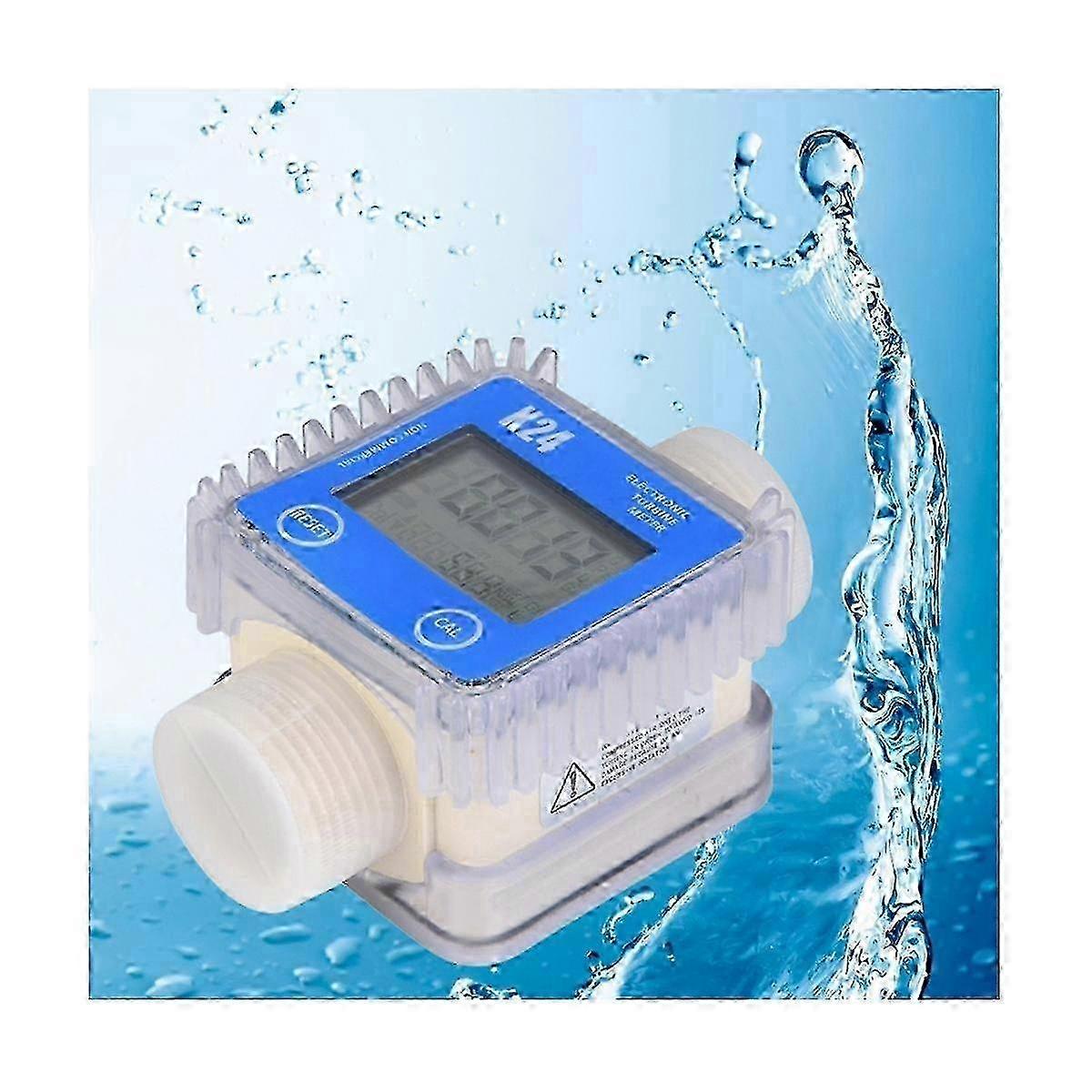 Digital K24 Turbine Oil Fuel Flow Meter Gauge LCD Fuel Flow Meter ...