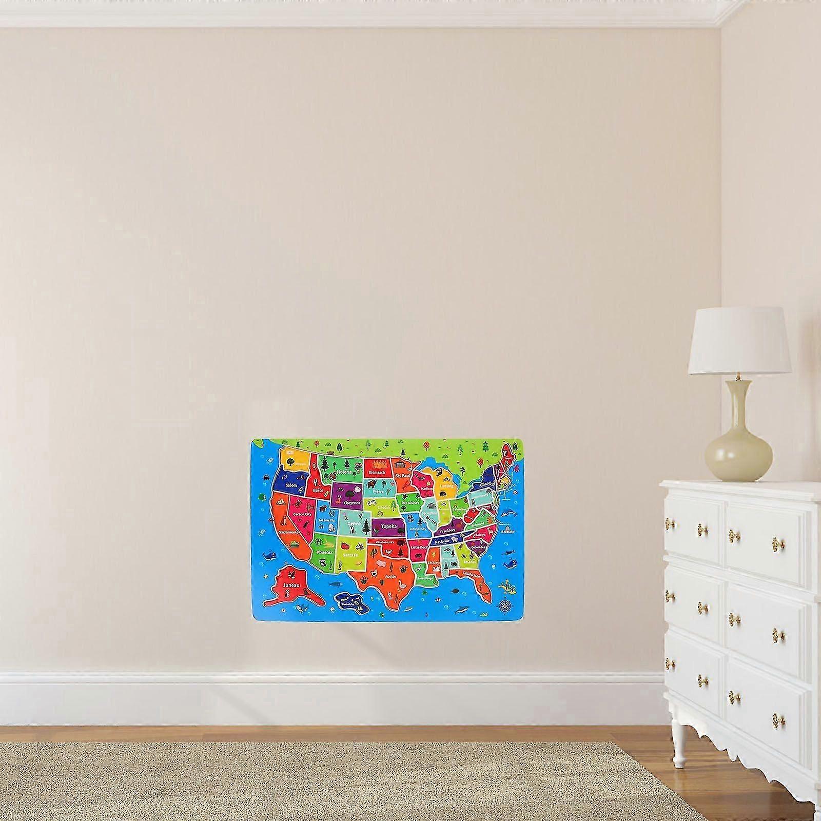 Wooden USA Map Jigsaw Puzzles United States Map Puzzle Us Map Jigsaw ...