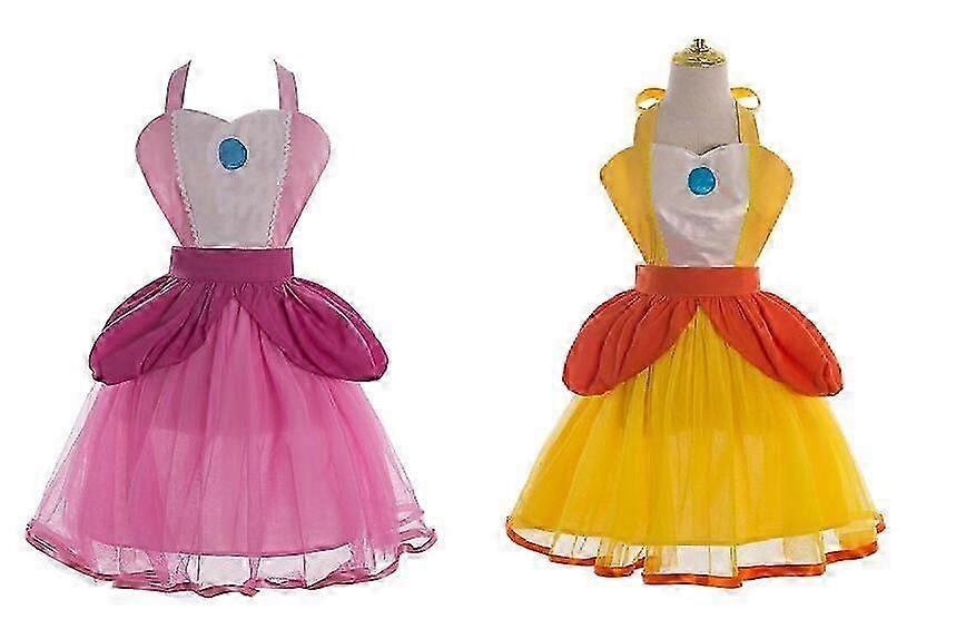 Princess Peach Costume Apron For Women, Princess Peach Dress Up Apron ...