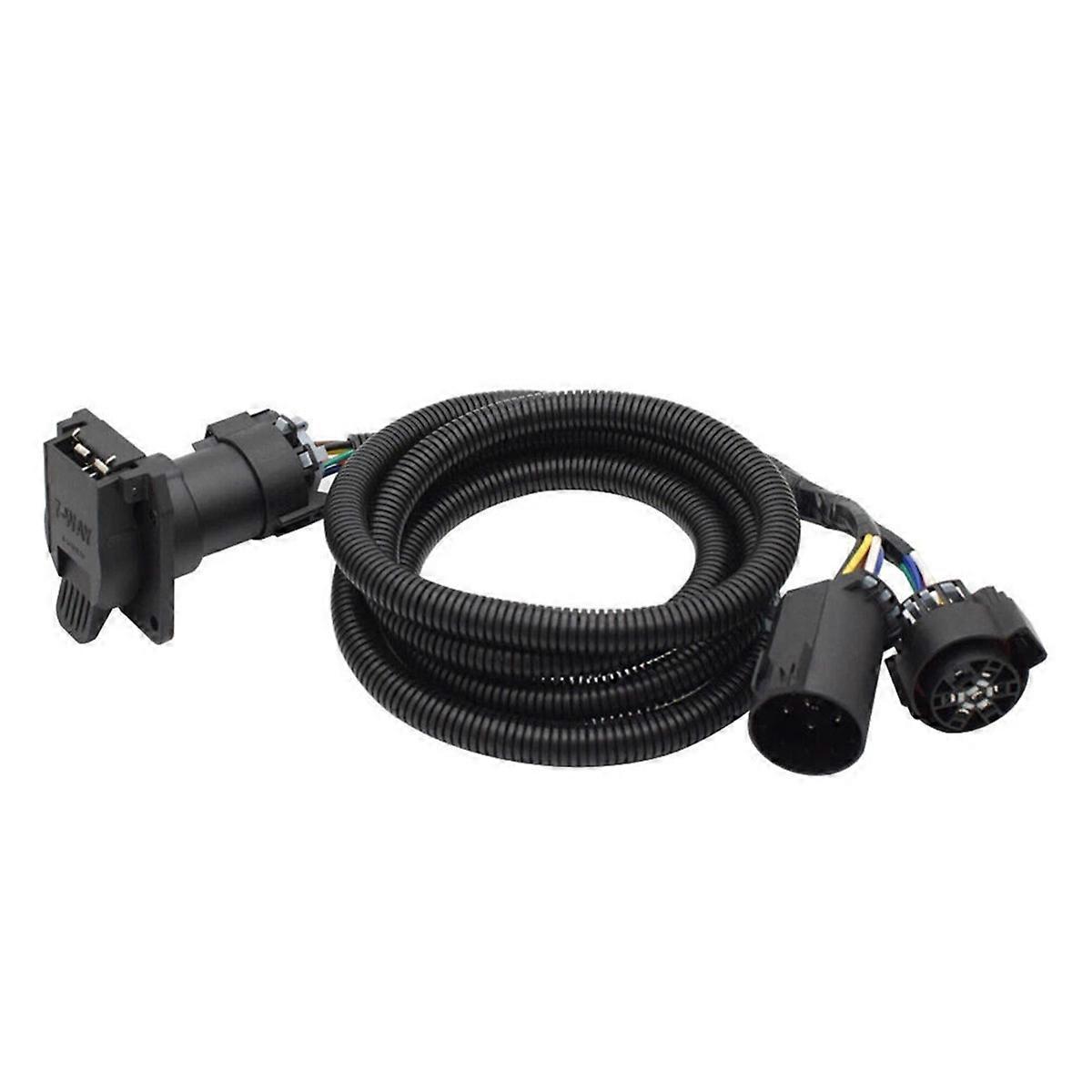 7 Pin Trailer Wiring Harness Extension Connectors Truck Bed 7 Way RV ...