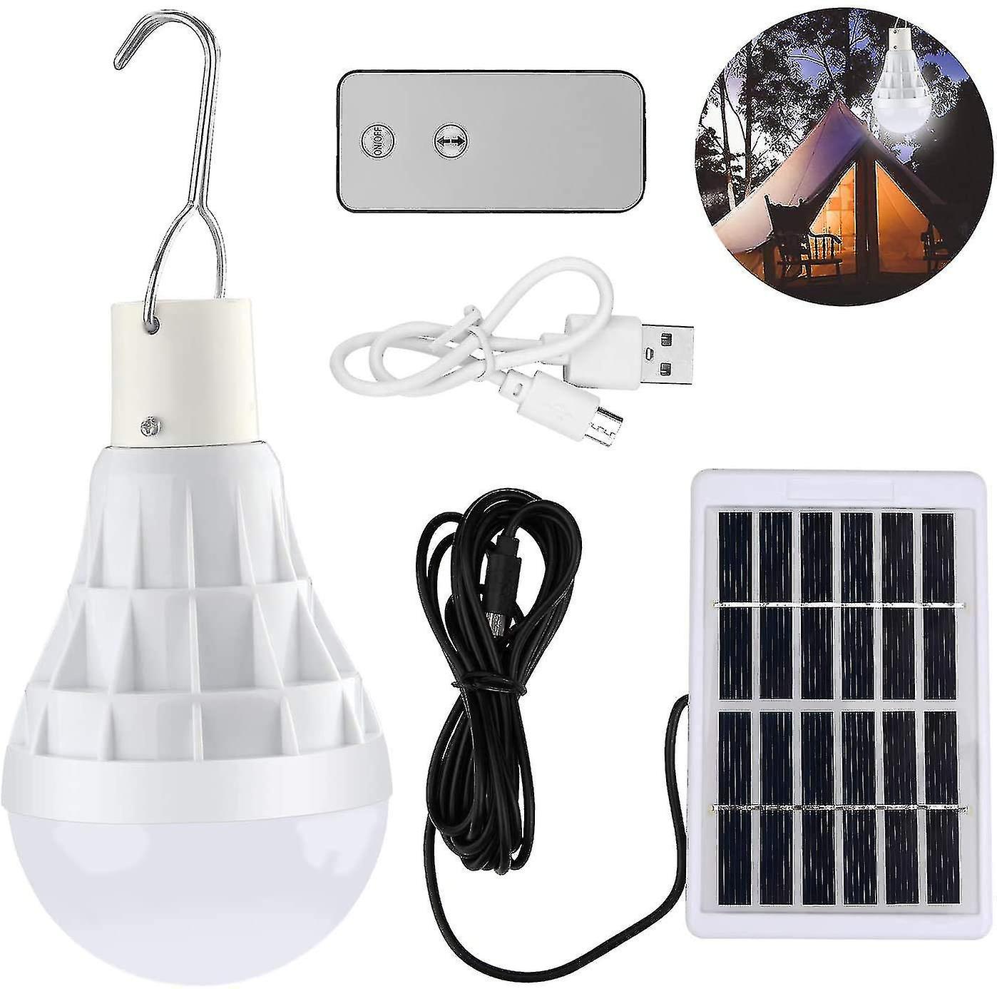 Solar Powered Led Bulb Rechargeable Solar Emergency Lamp | Fruugo UK