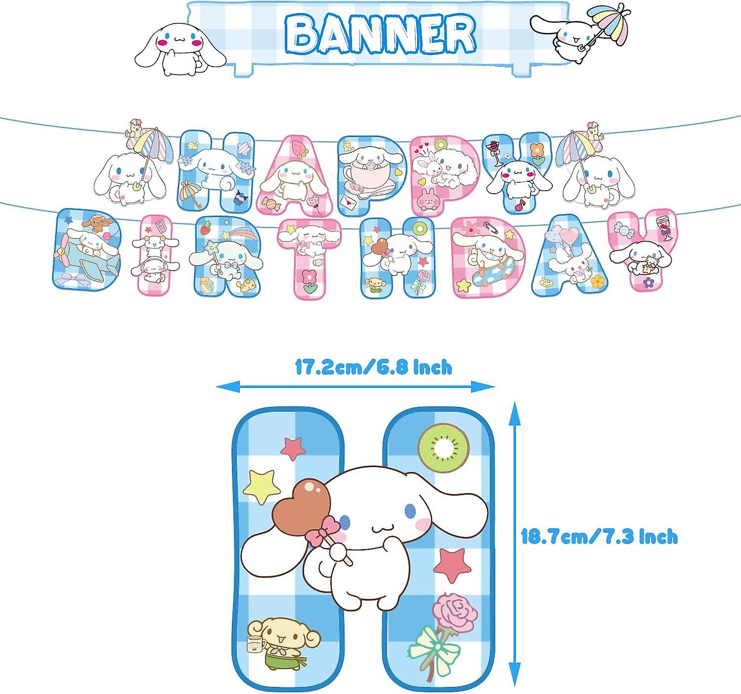 Kawaii Cute Cartoon Birthday Party Decorations,Anime Cinna_moroll ...