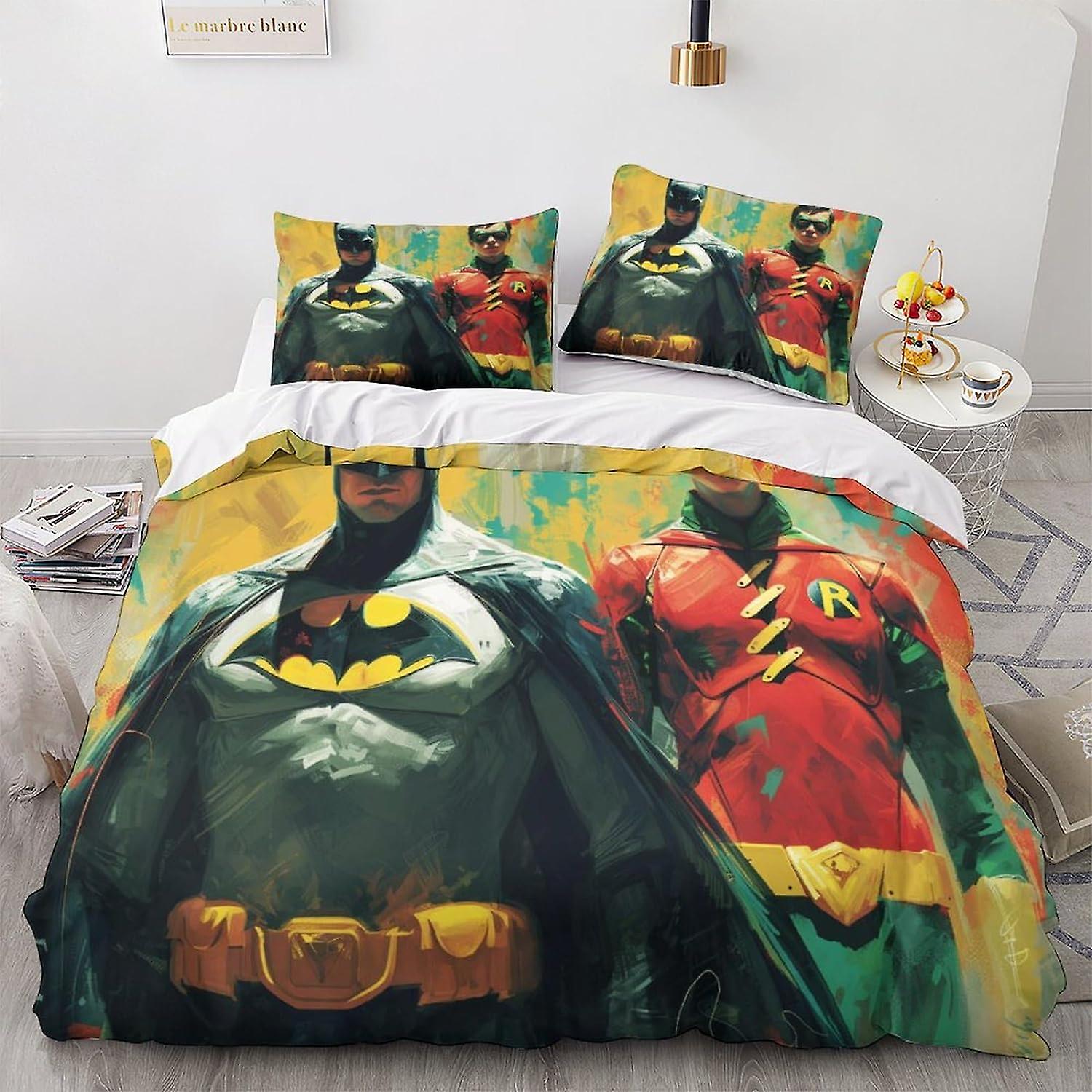 DSJackson Cool Batman Stunning 3D Print Quilt Cover Set with Hidden ...