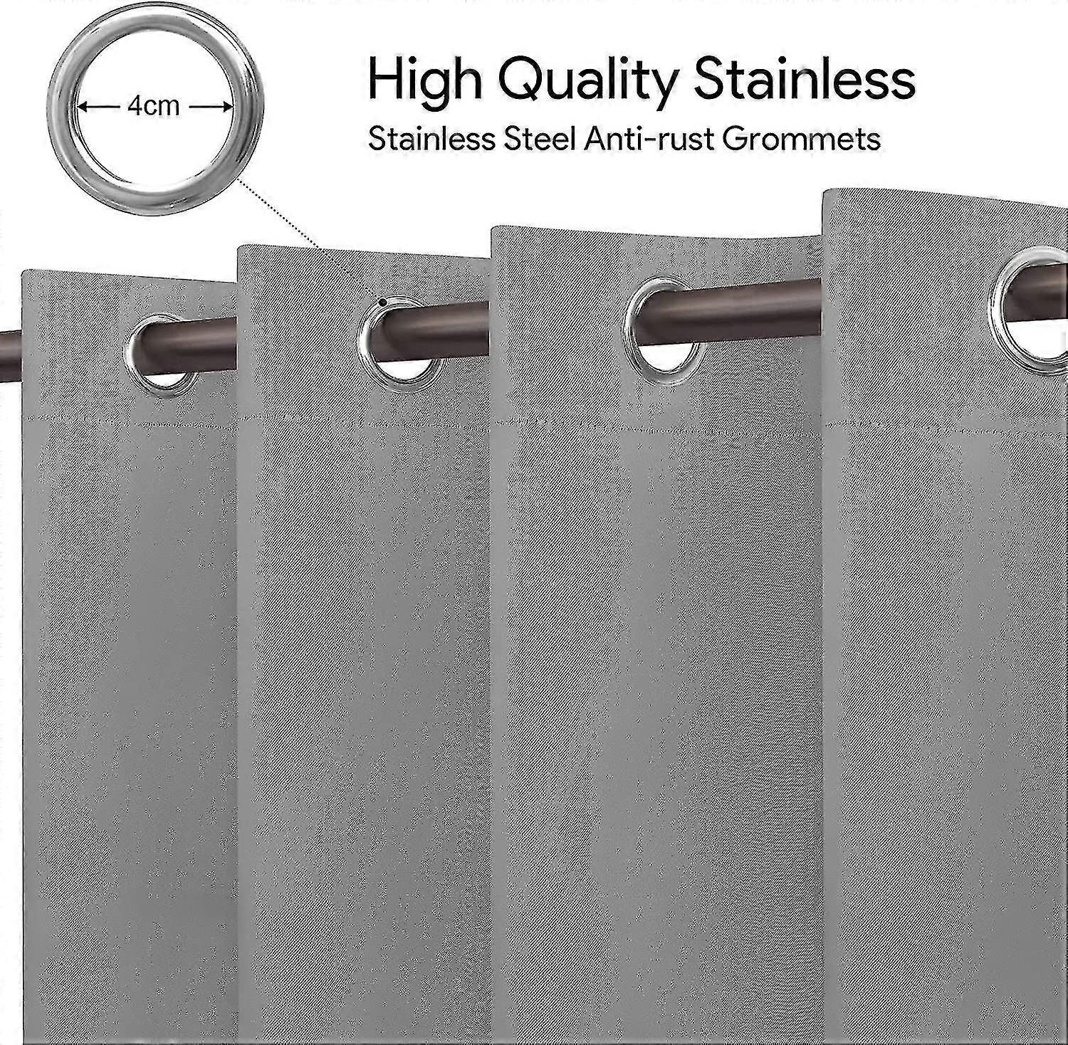 Outdoor Curtain Weatherproof, Outdoor Curtains Waterproof With Eyelets ...