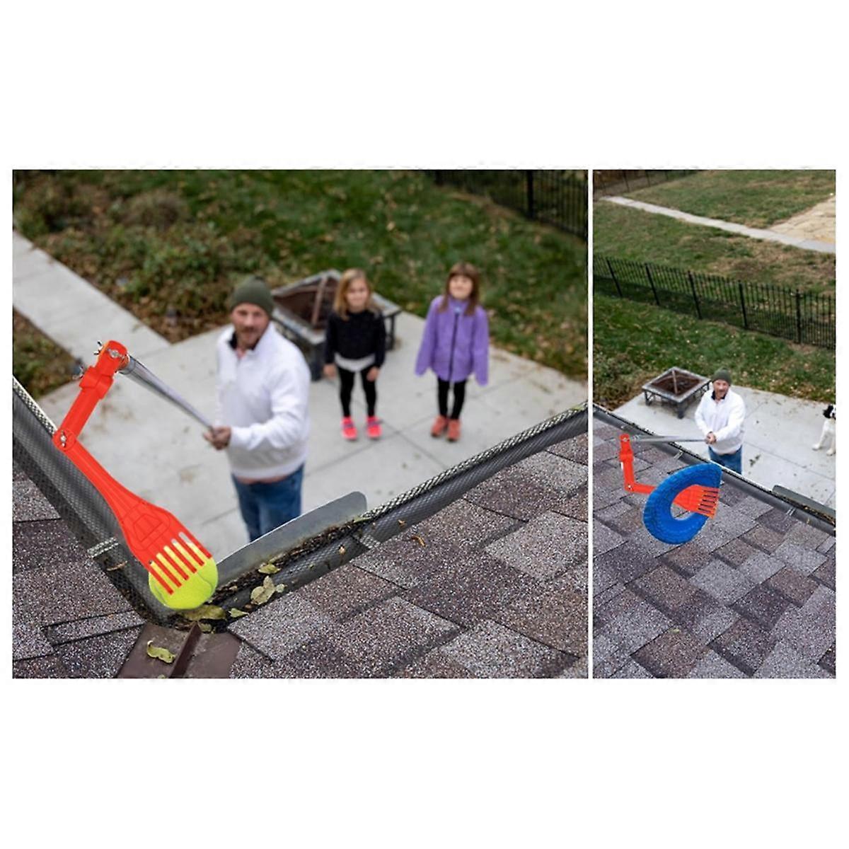 Gutter Cleaning Tools, Mini Rake, Rotatable Handle, Gutter Cleaning ...