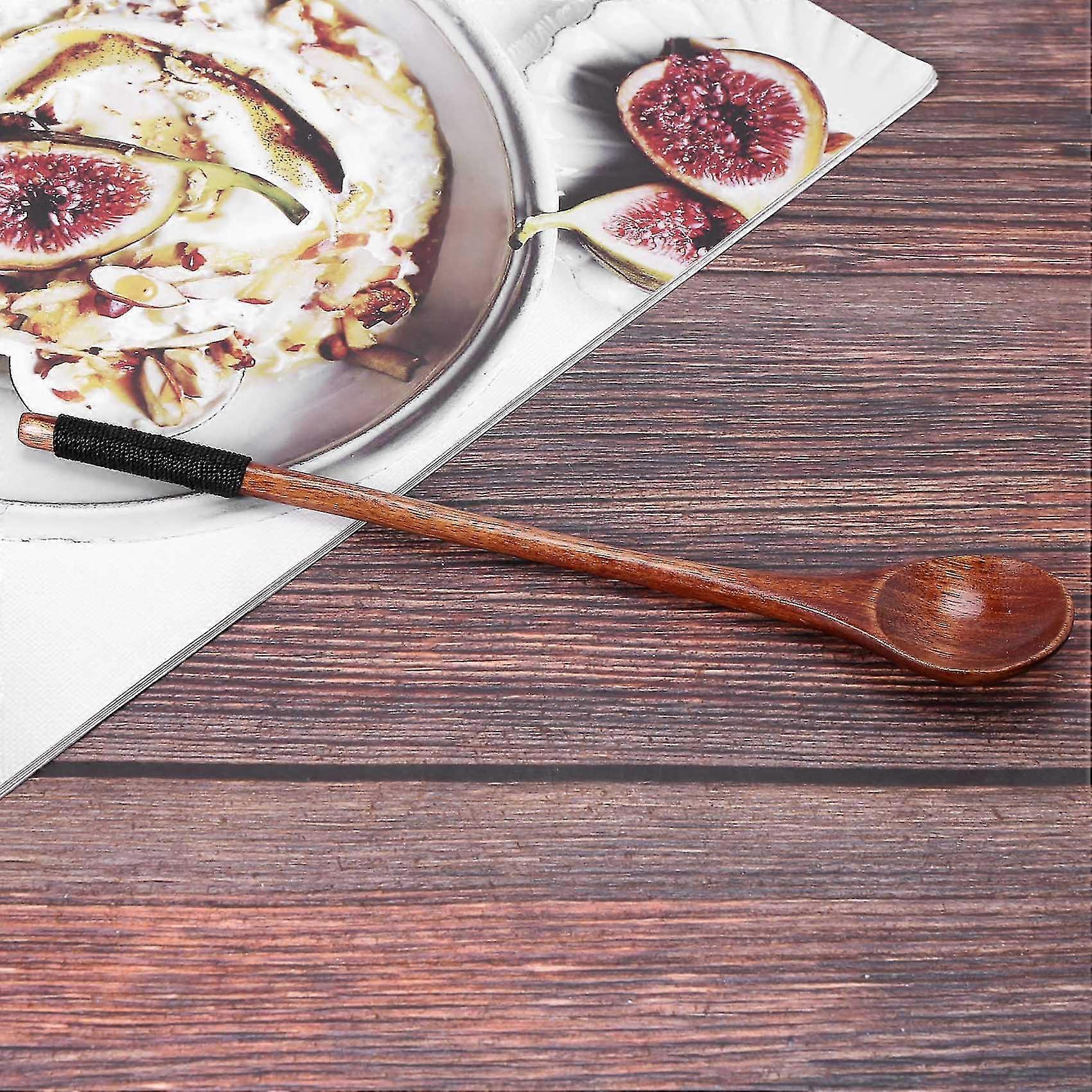 For 5 Pcs Wooden Spoons Cooking Spoons Honey Spoons Rice Spoons Mixing ...