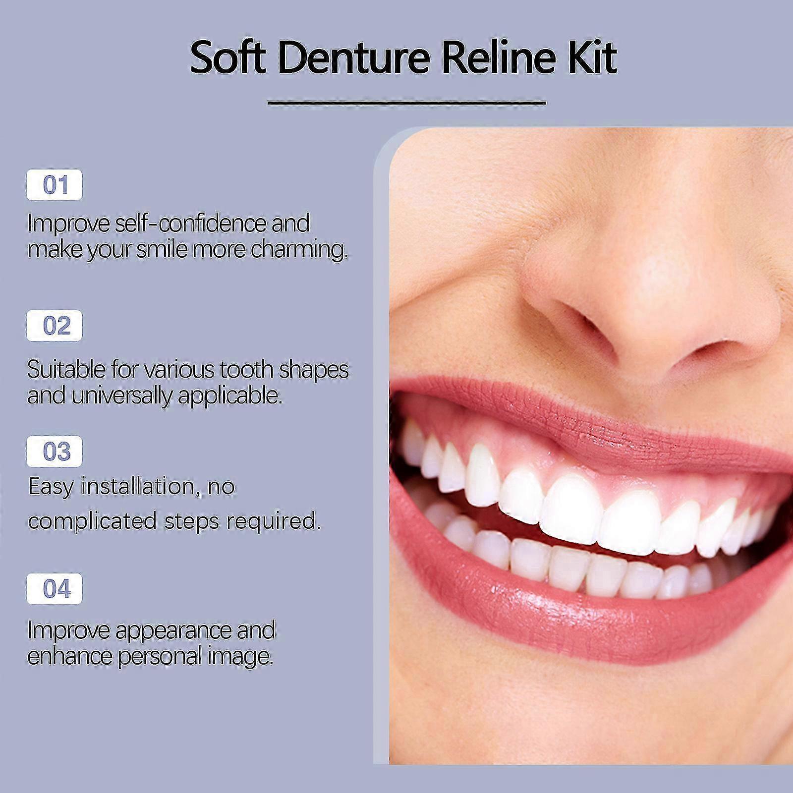 Soft Denture Reline Kit, Denture Kit, Teeth Set, Snap On Dentures Teeth ...
