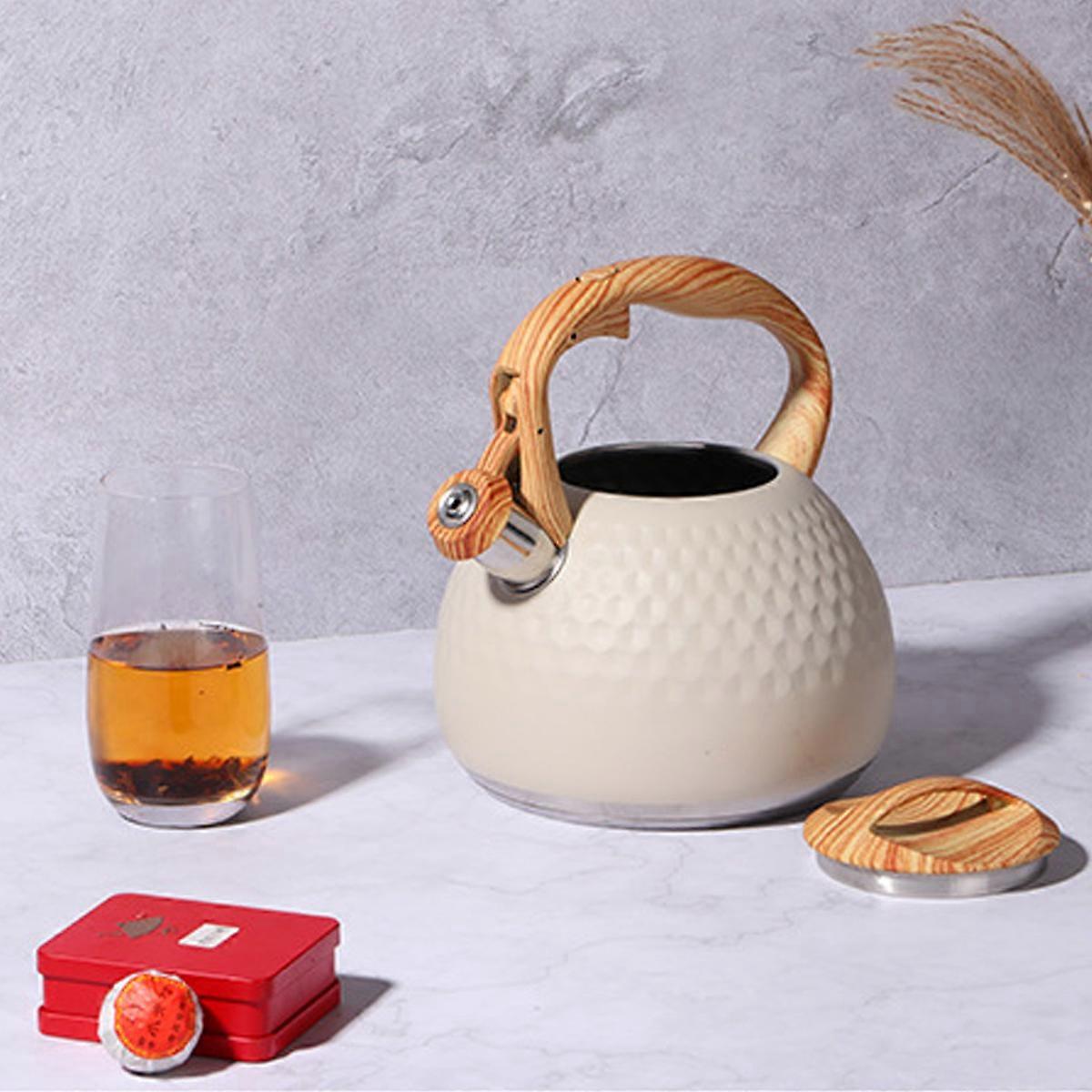 Tea Kettle,2.5 Liter Whistling Tea Kettle, Tea Pots for Stove Stainless ...