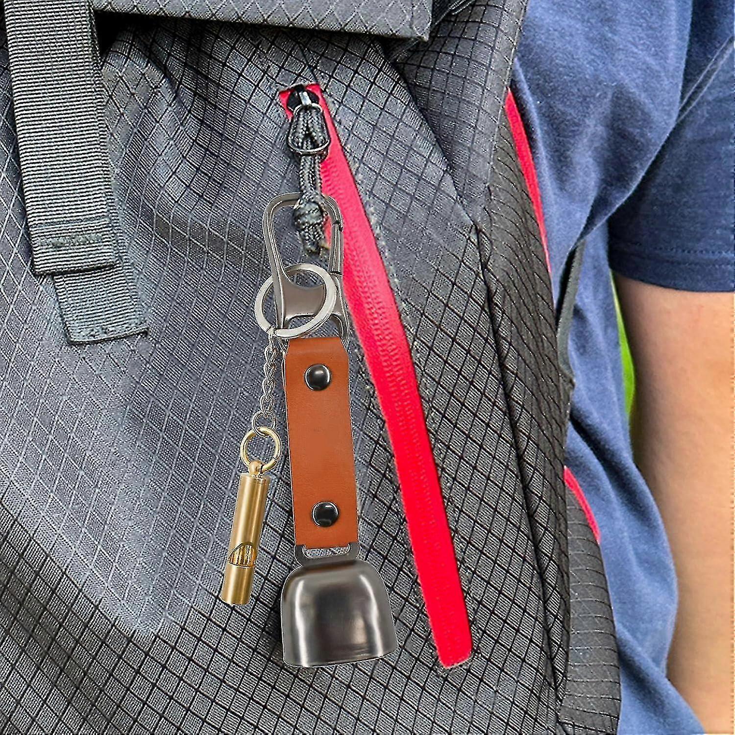 Bear Bells with Emergency Whistles for Bear Deterrent, Loud Bells Bear ...