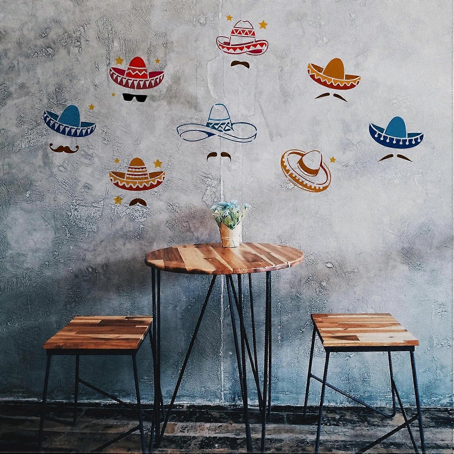 1Pc Sombrero Hat Reusable Drawing Template Stencil 11.8x11.8inch for ...