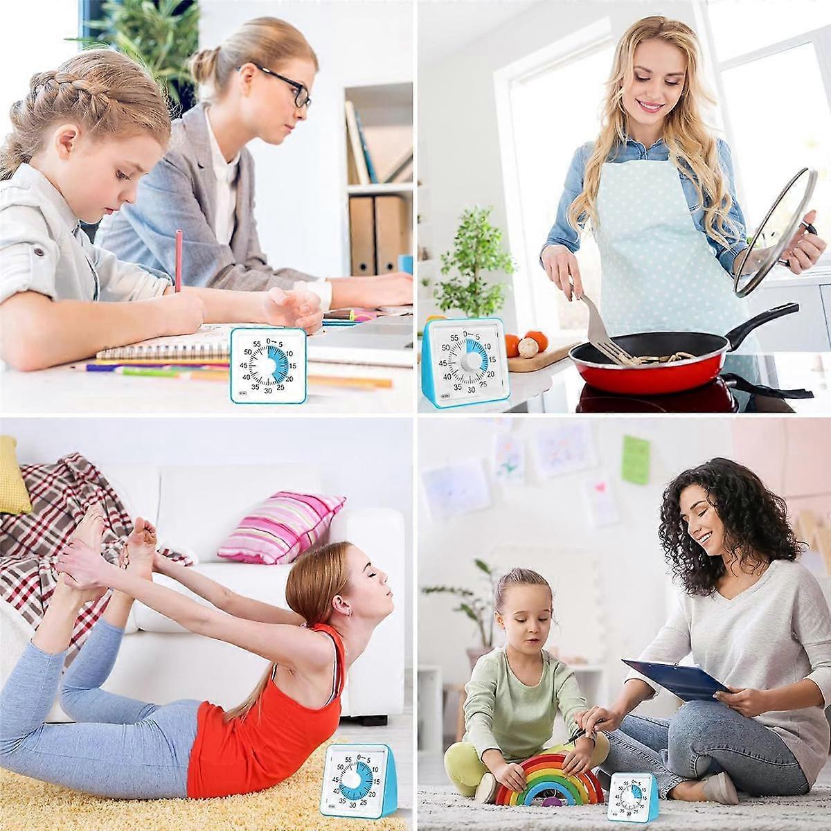 60-Minute Visual Timer for Kids,Study Classroom Timer, Silent Countdown ...