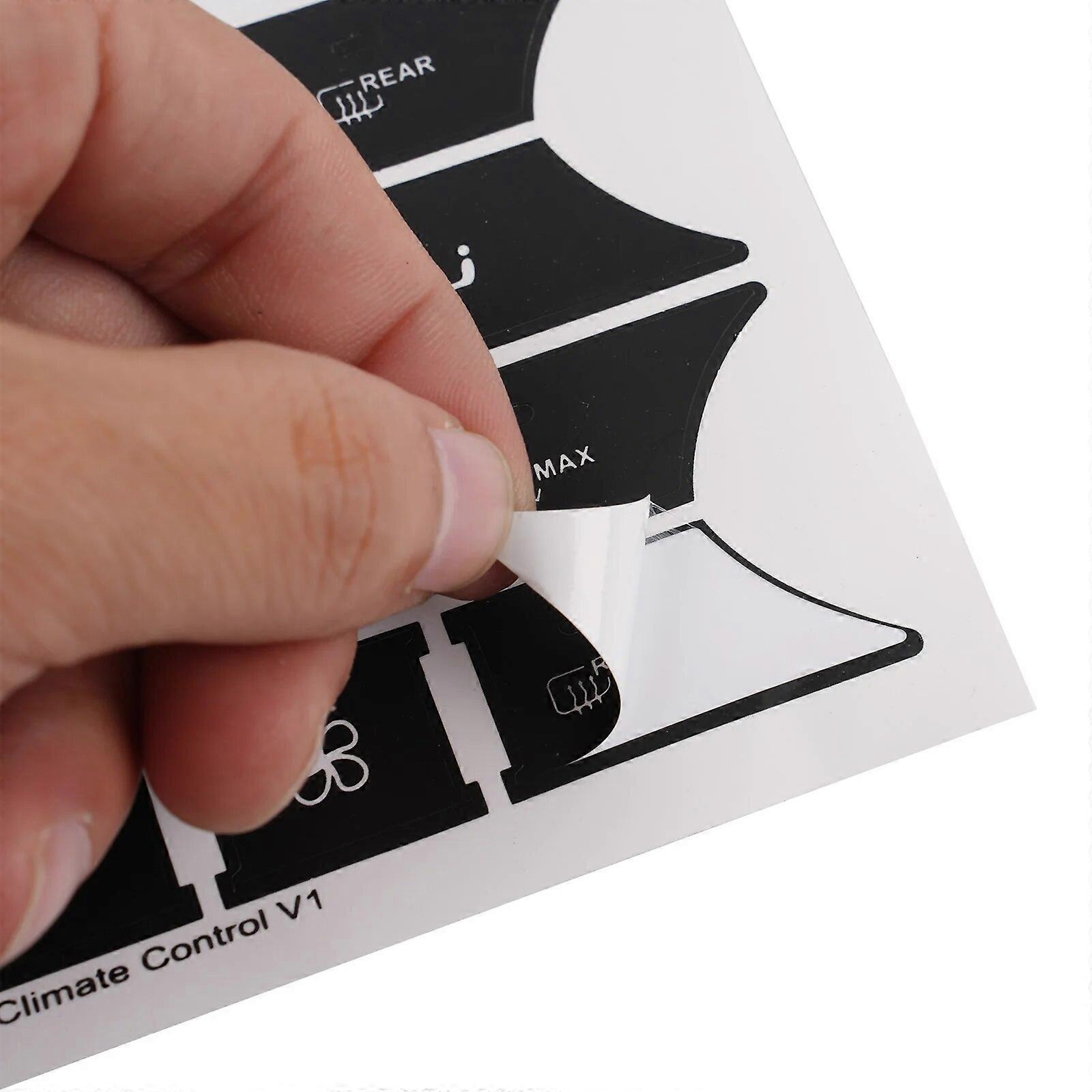 Car AC Button Repair Sticker Matte Black Decals Stickers For Mercedes ...