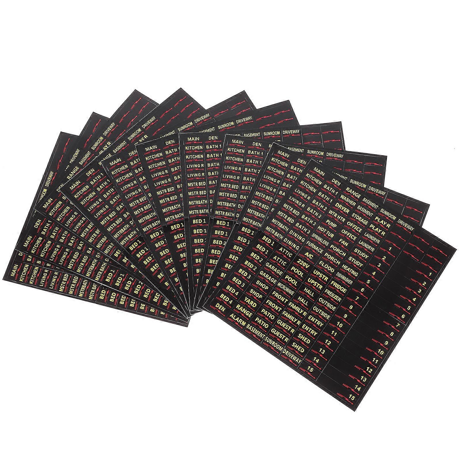 10 Sheets Electrical Panel Label Electrical Panel Labels Breaker Panel ...