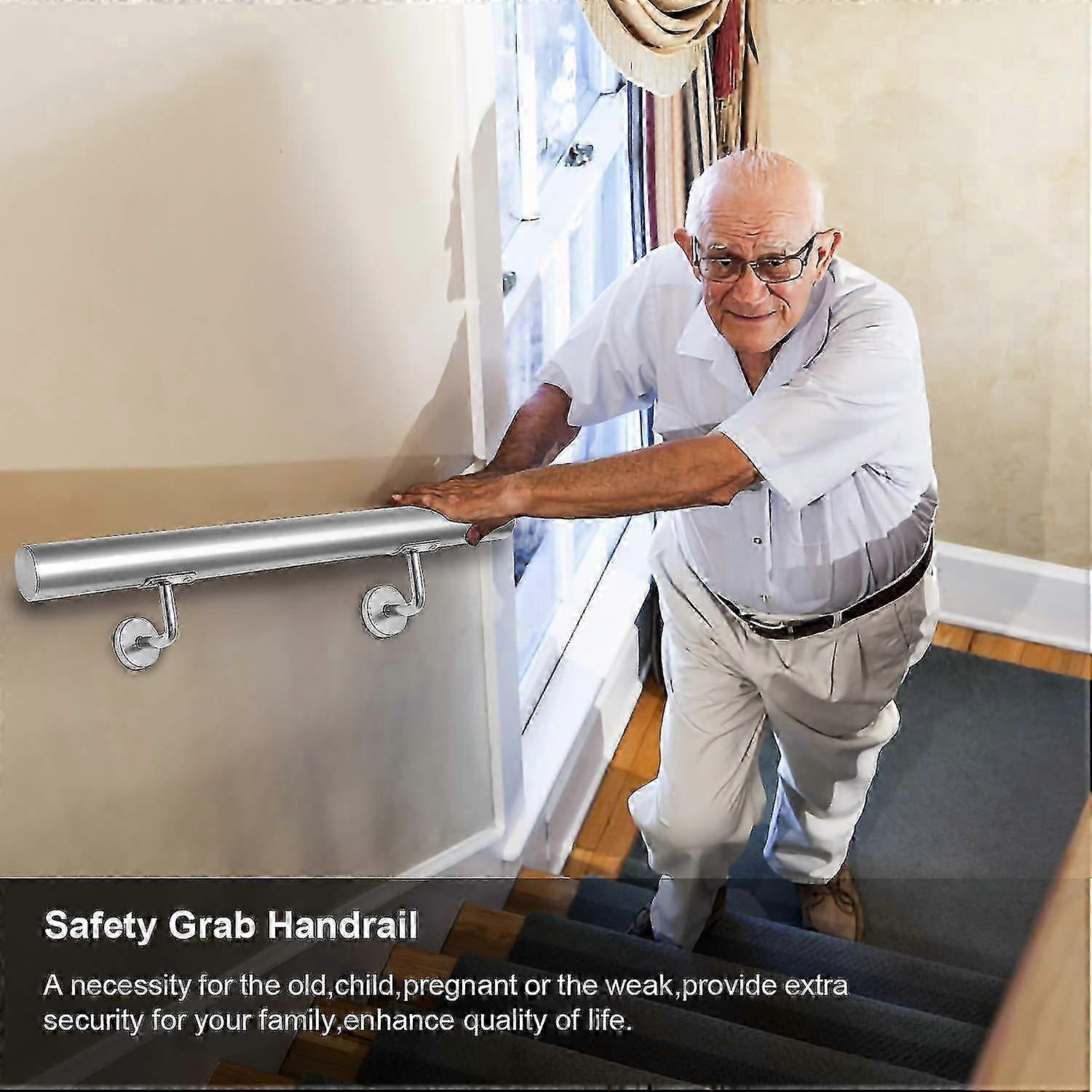 Sonnewelt Polished Stainless Steel Wall Handrail 42mm With Slightly ...