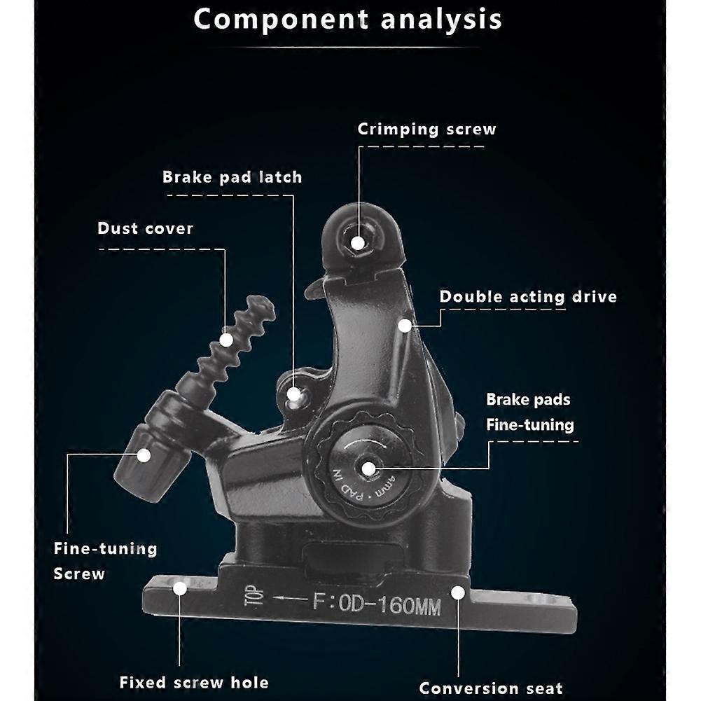 Road Bike Disc Brake Flat Mount Mechanical Dual Side Actuation Caliper ...