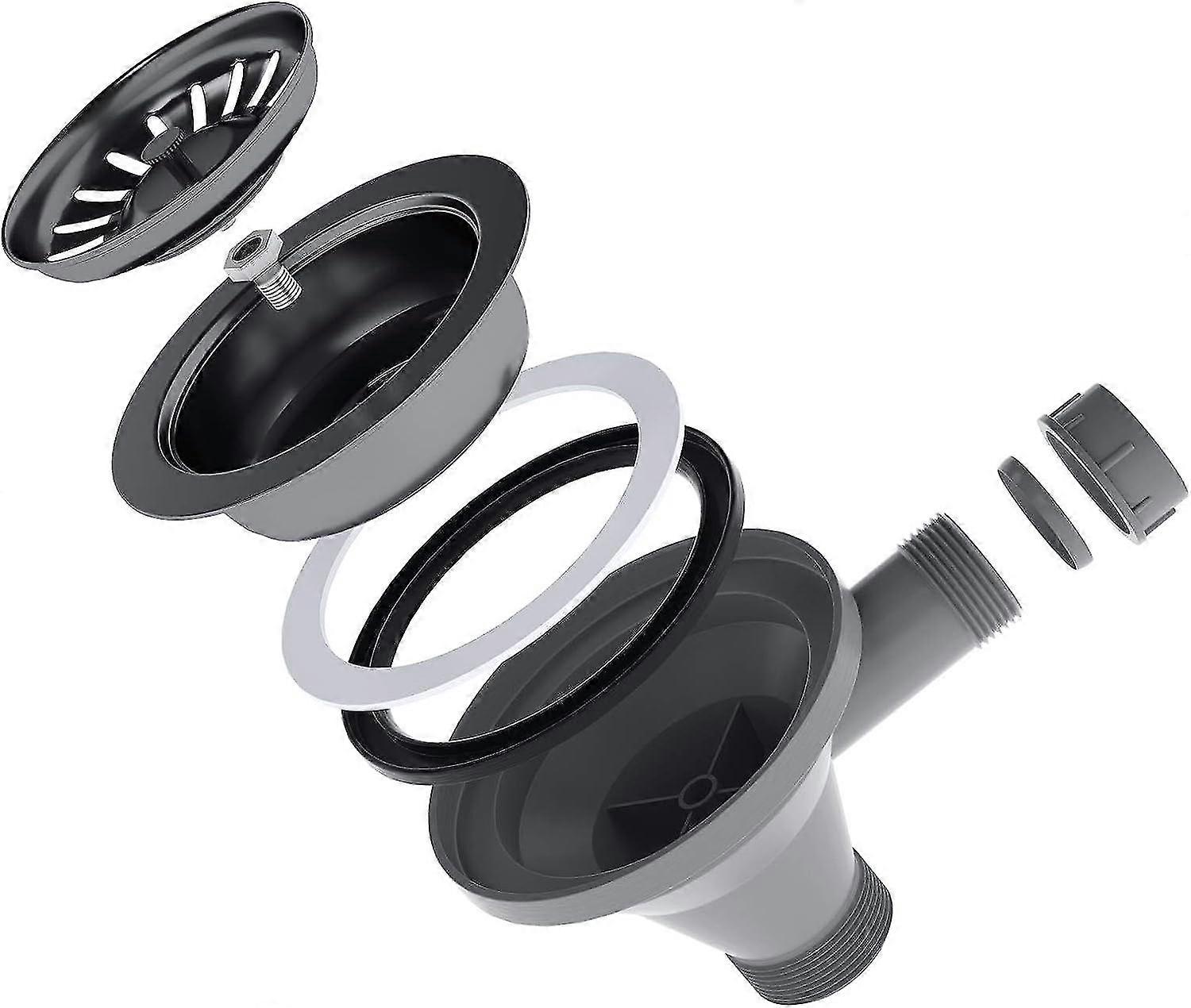 Stainless Steel Kitchen Sink Waste With Square Overflow 114 Mm | Fruugo AU