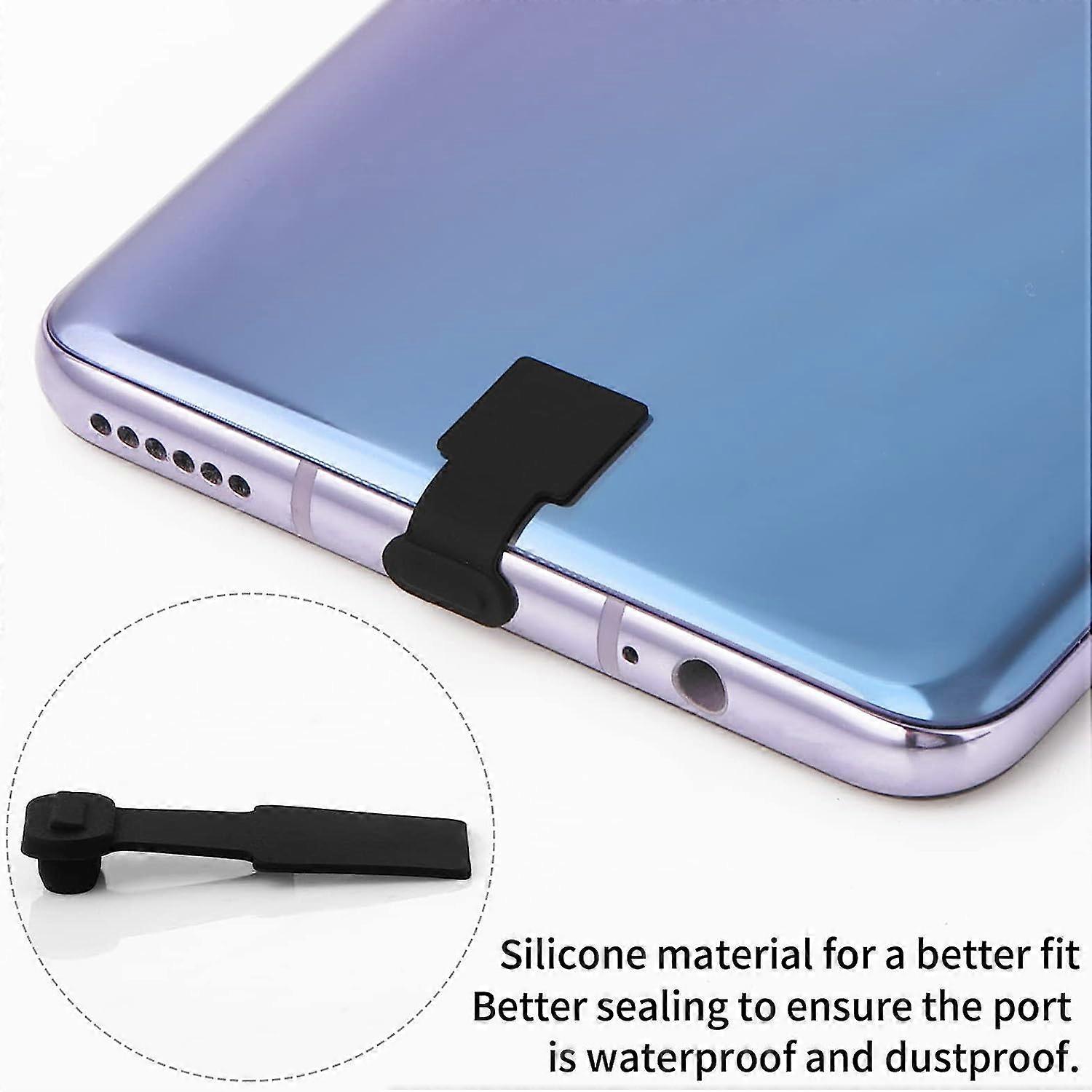 Black 3 Pack Dust Plugs for USB C Type C Port, Silicone Dust Plugs for ...