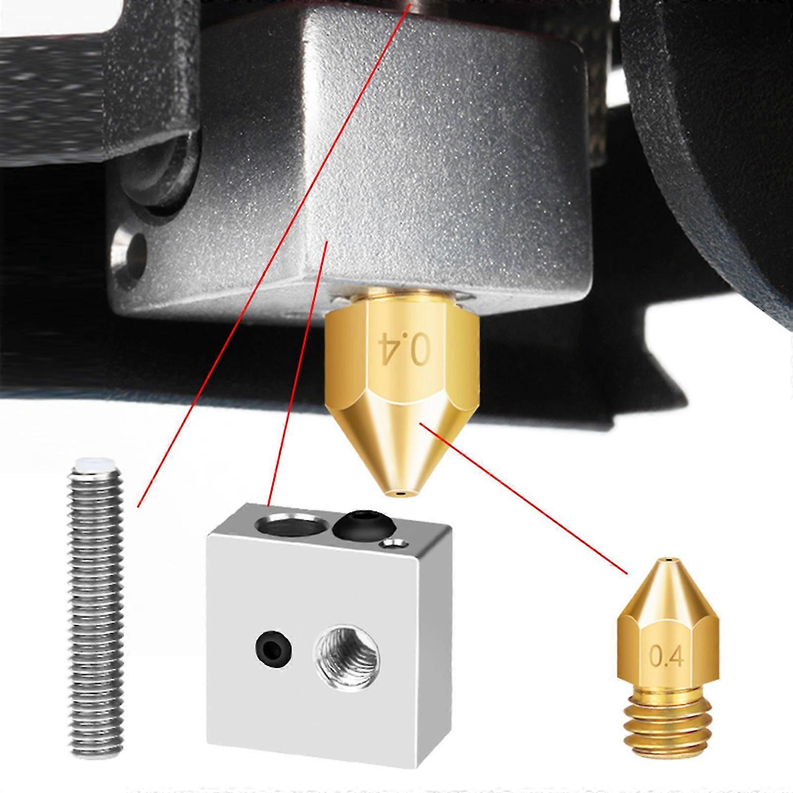 Extruder + Throat Tube And Brass Extruder Nozzle And Heater Blocks ...