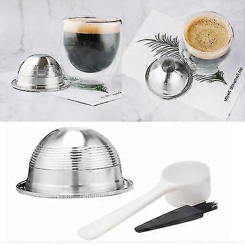 Stainless Steel Coffee Pod Capsules Fit Nespresso Vertuo Reusable ...