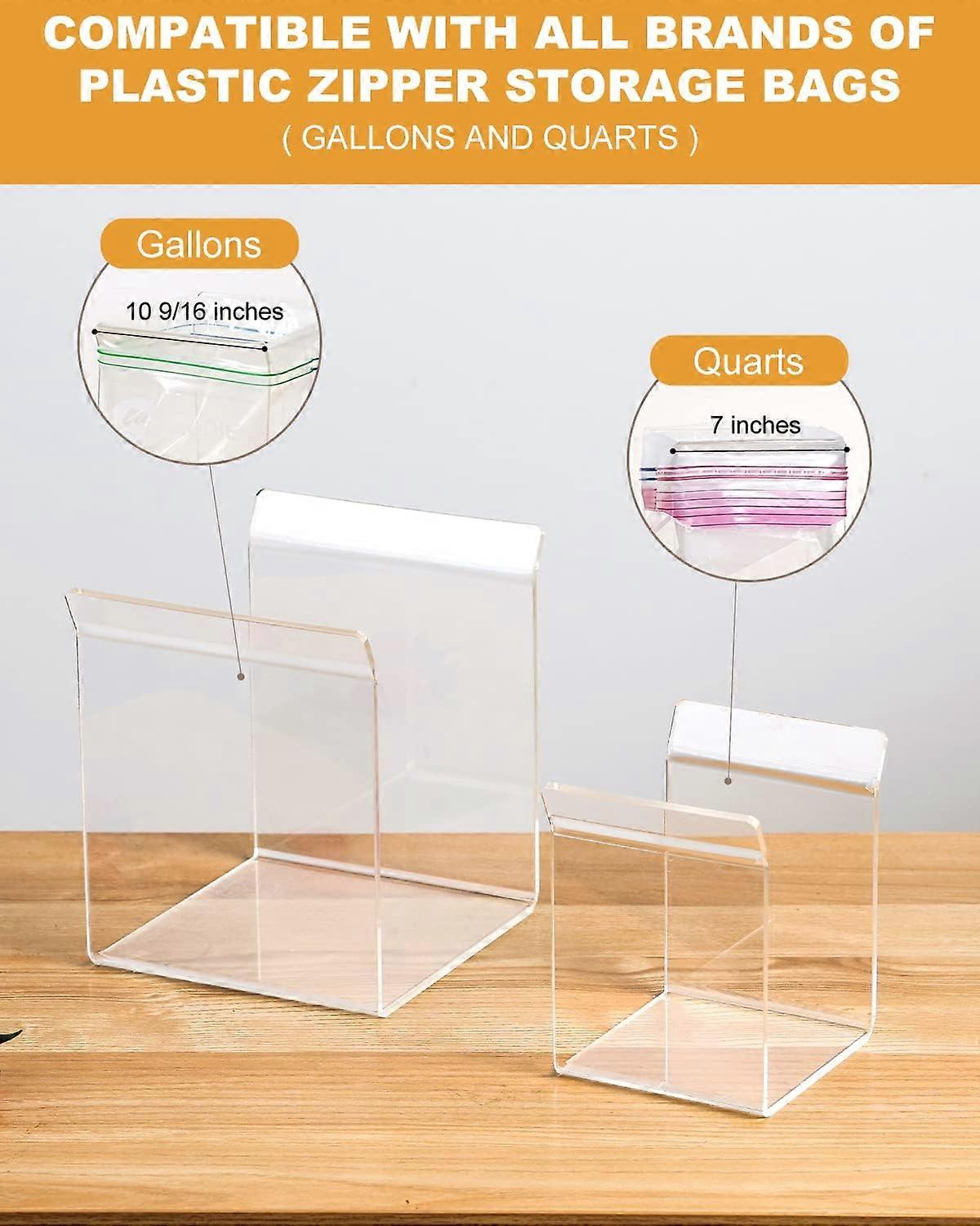 Food Storage Bag Stand, Filling Zip Lock Freezer Bag Stand, Baggy Rack ...