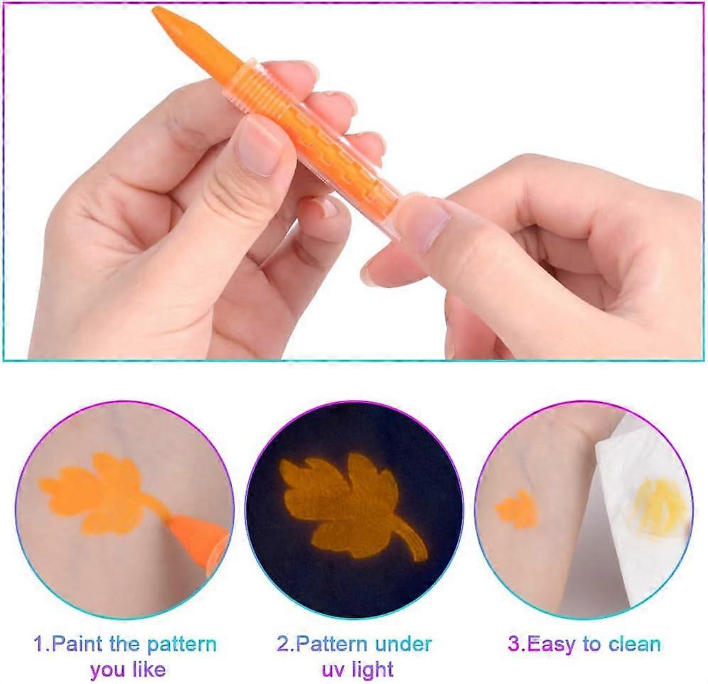 Face Paint Crayons Kit, 6 Colors Safe Non-Toxic Face Body Crayons for Kids Children, Twistable ...