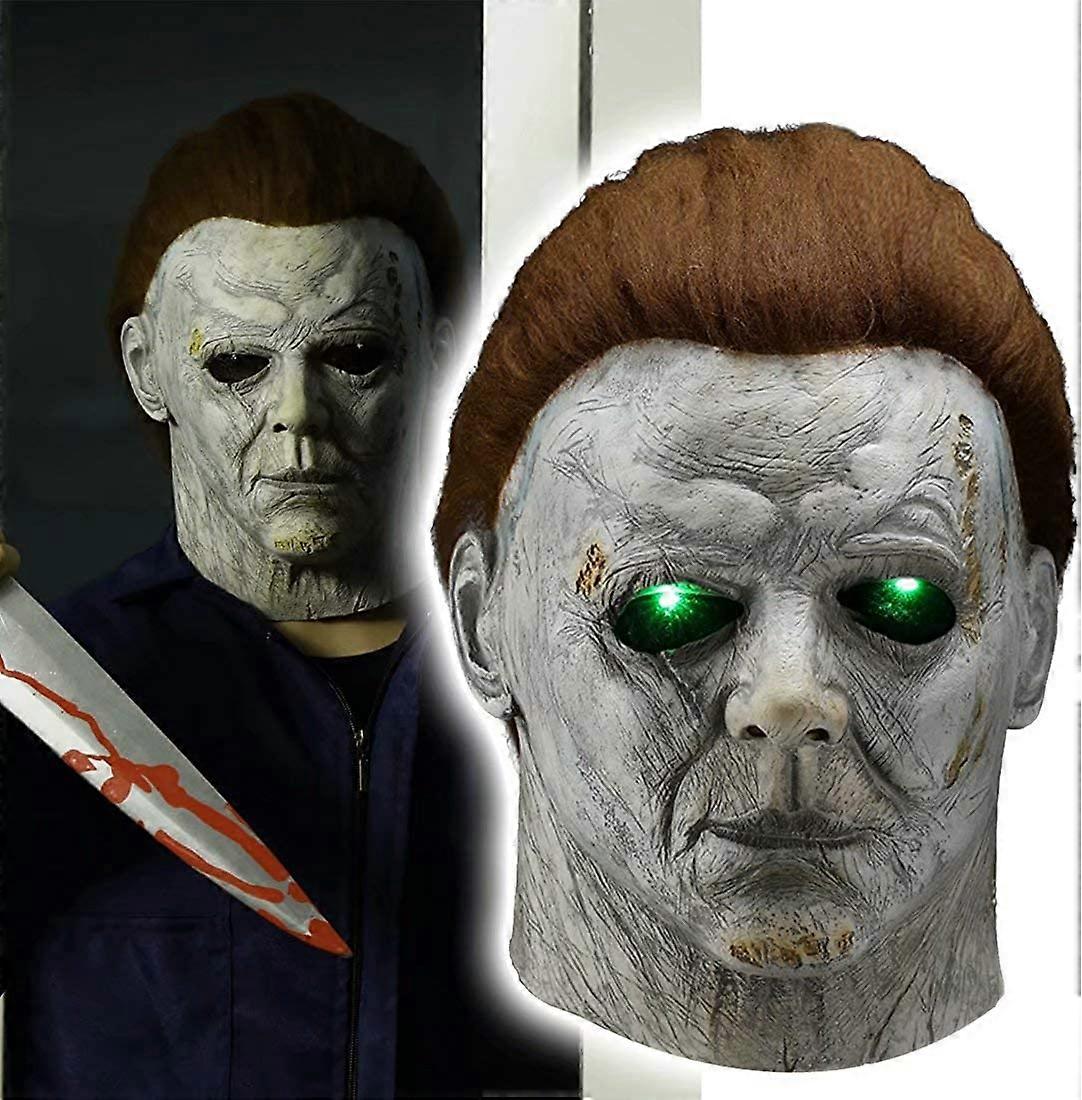 Michael Myers Mask Scary Halloween Murderer Killer Mask Creepy Full ...