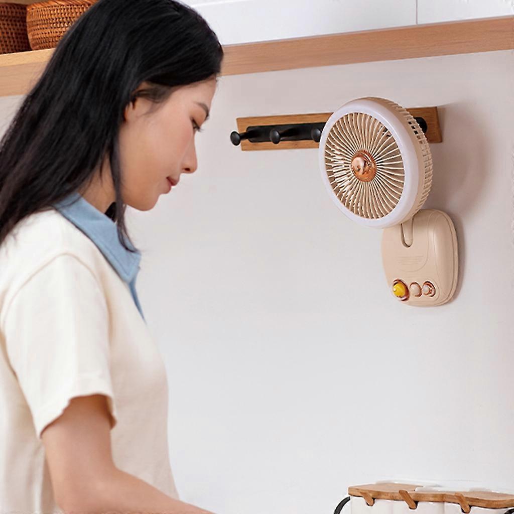 Foldable Lighting Desktop Fan with LED USB Powered Electric Fan Desk ...