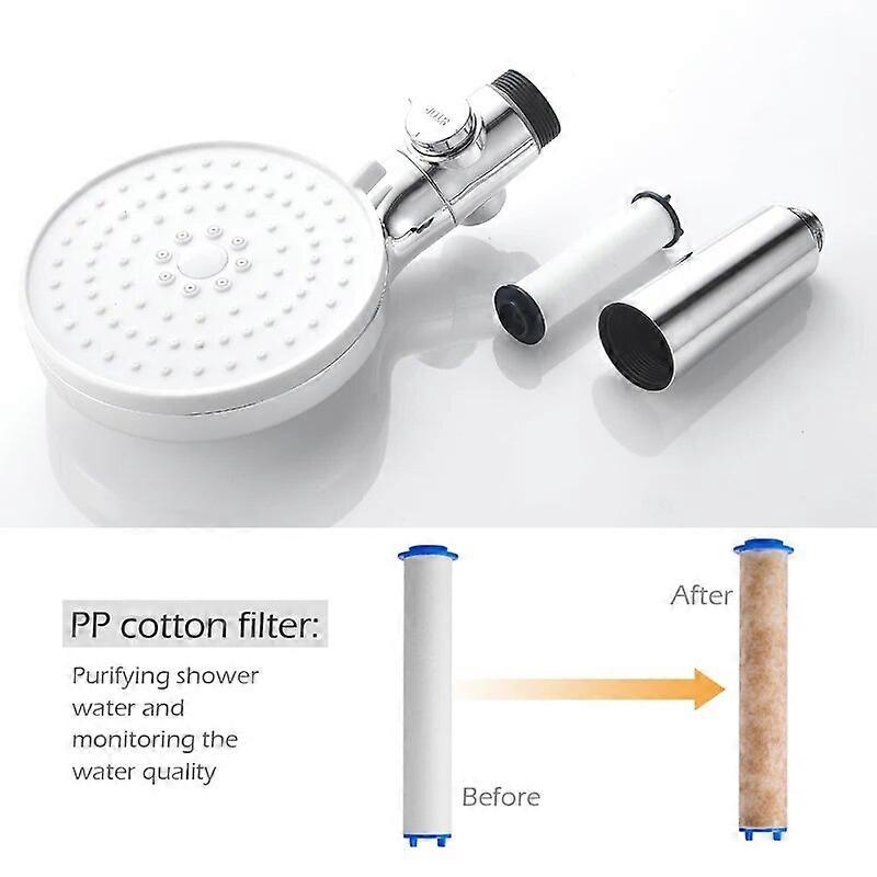 5 Modes High Pressure Black Shower Head with Button One Key Stop Water ...