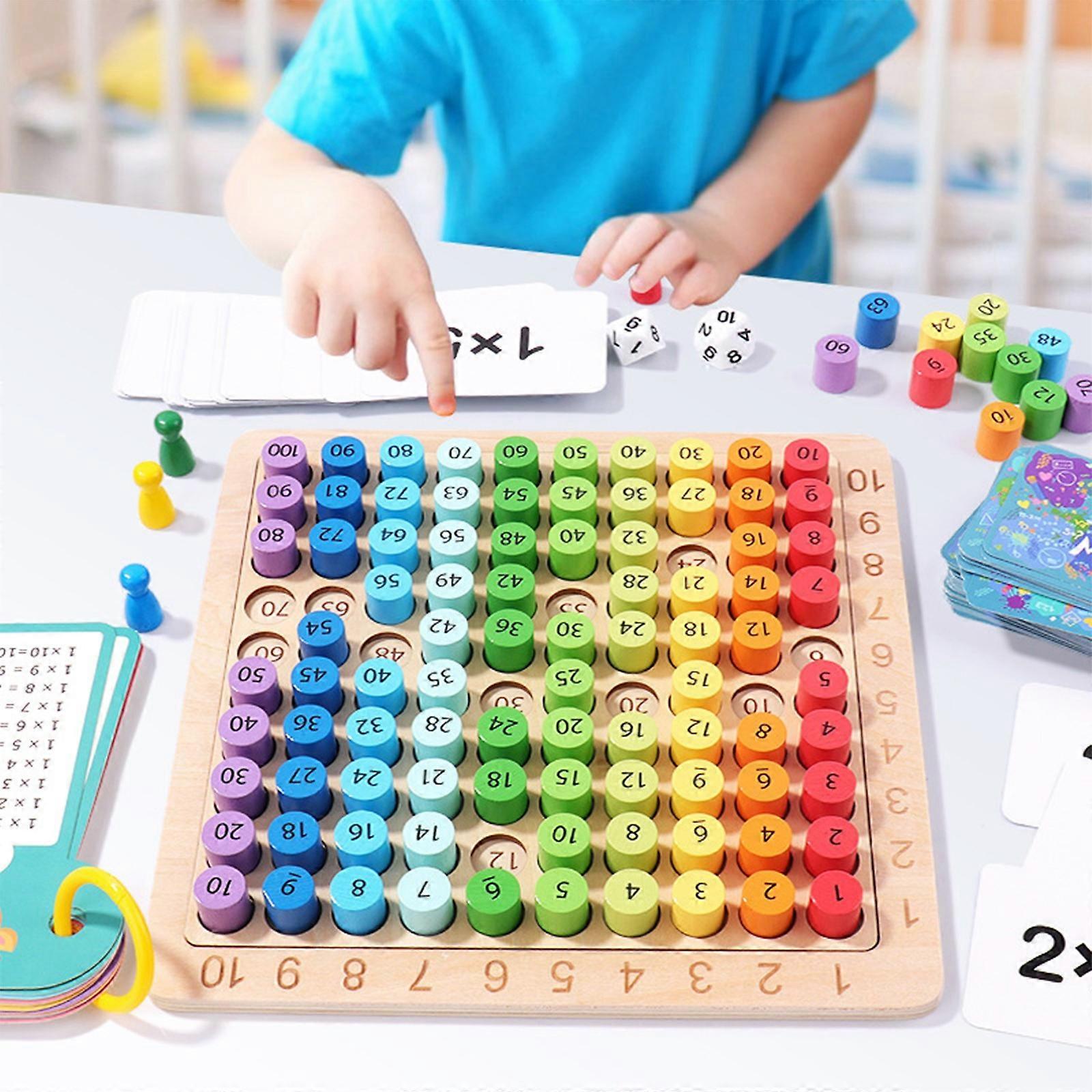 Children's Colourful 99 Table Early Education Educational Toys Nine ...