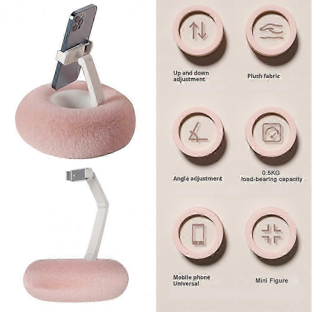Adjustable Phone Angle Plush Pillow Phone Stand - Portable Holder for ...
