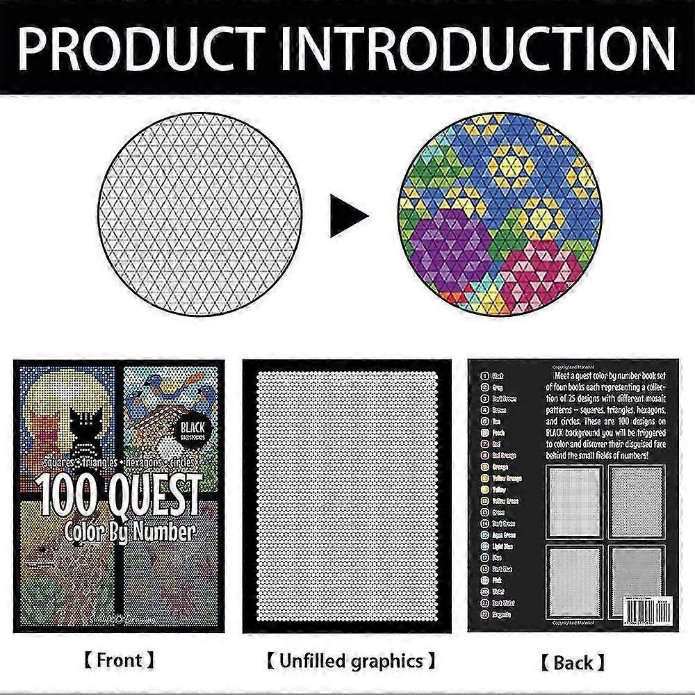 100-QUEST Color by Number Books Activity Puzzle Coloring Books for ...