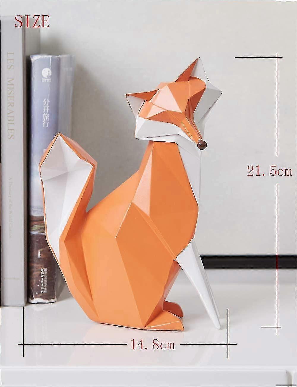 Fox Statue Animal Decor Figurine Animal Sculpture Modern Interior ...