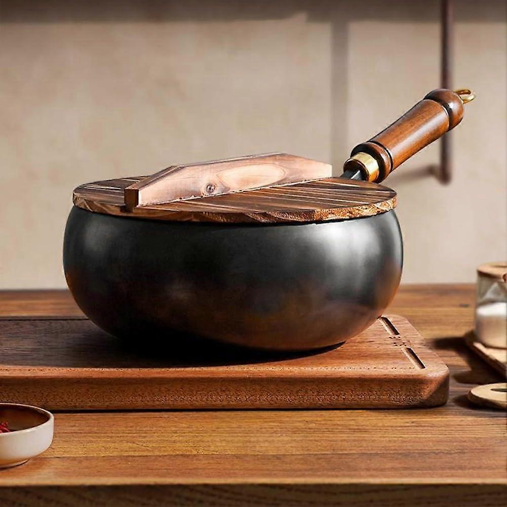 Traditional Hand-Forged Cast Iron Frying Pan, Uncoated, 28 cm, With ...