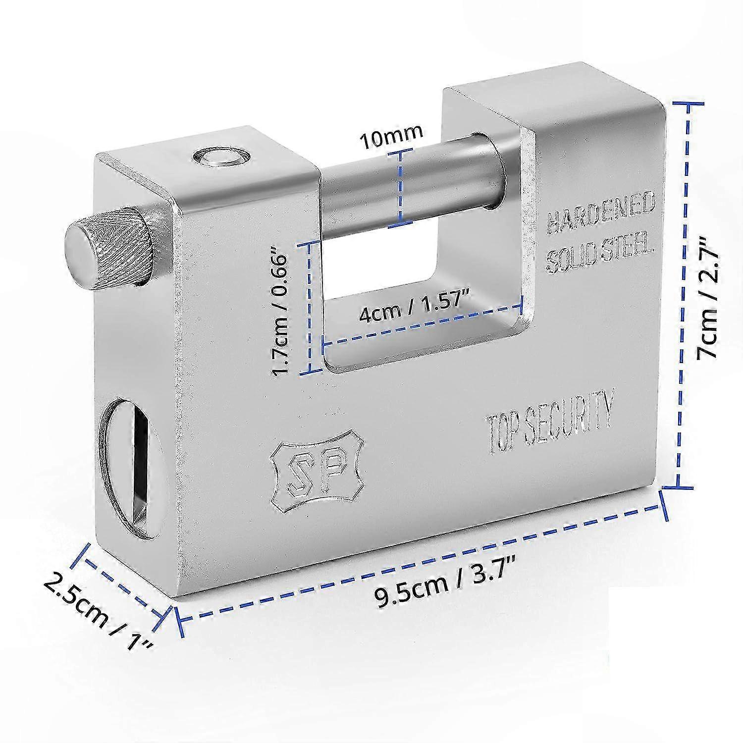 Durable Security Padlock with 4 Keys - Anti-Drill and Pick-Resistant ...